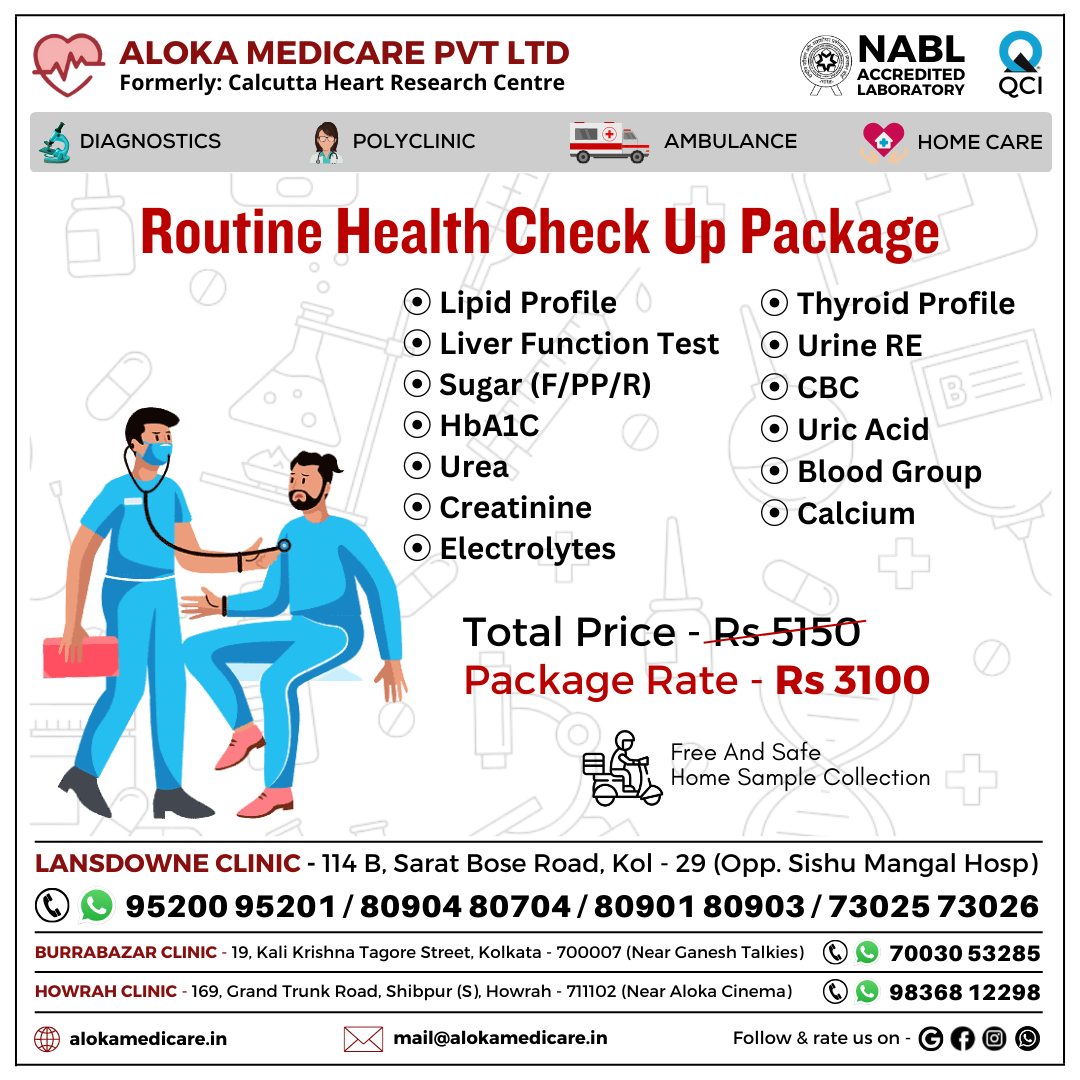 Nominal Health Checkup Packages in Kolkata | Aloka Medicare